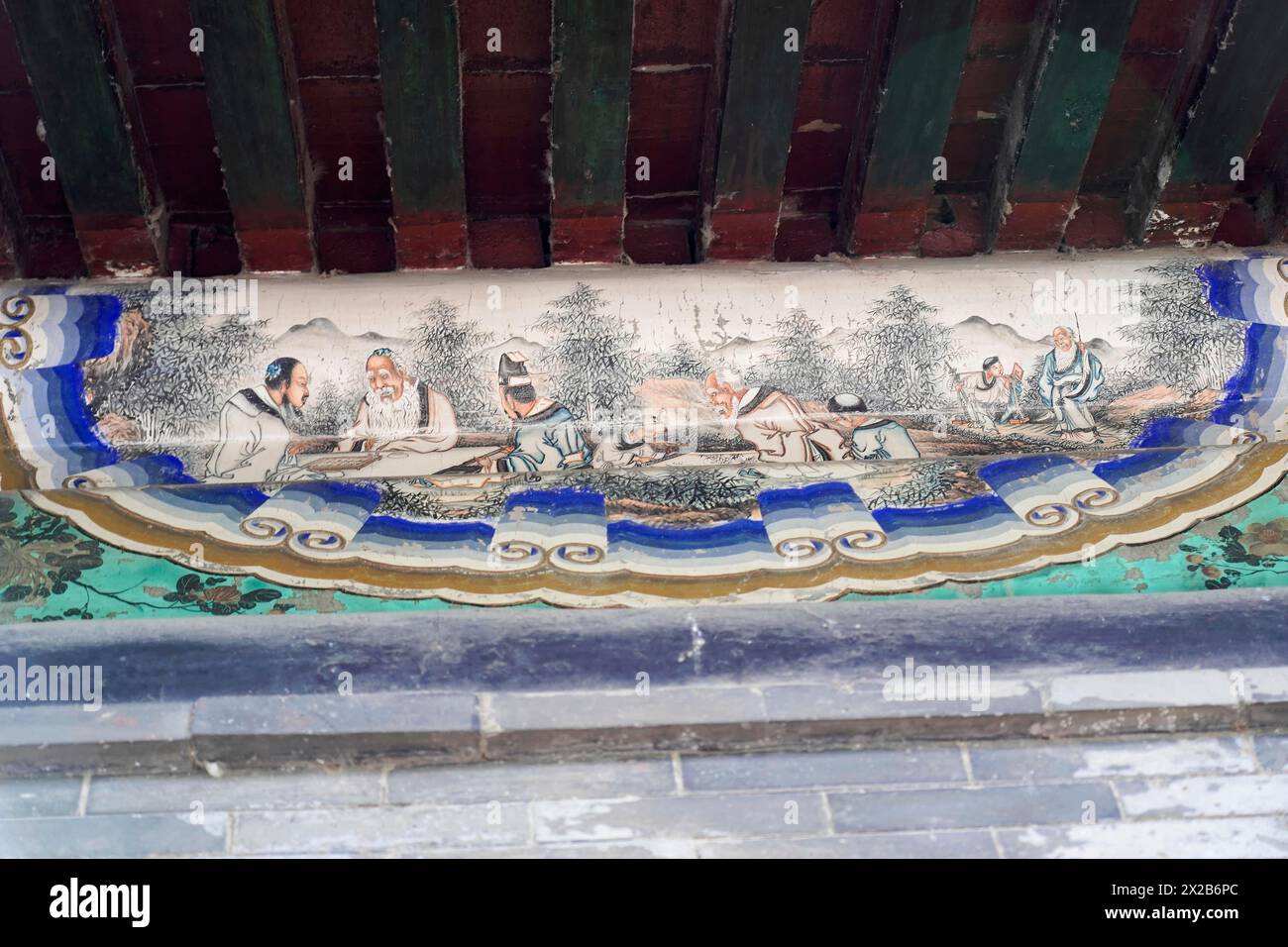 New Summer Palace, Beijing, China, Asia, Traditional Chinese wall ...