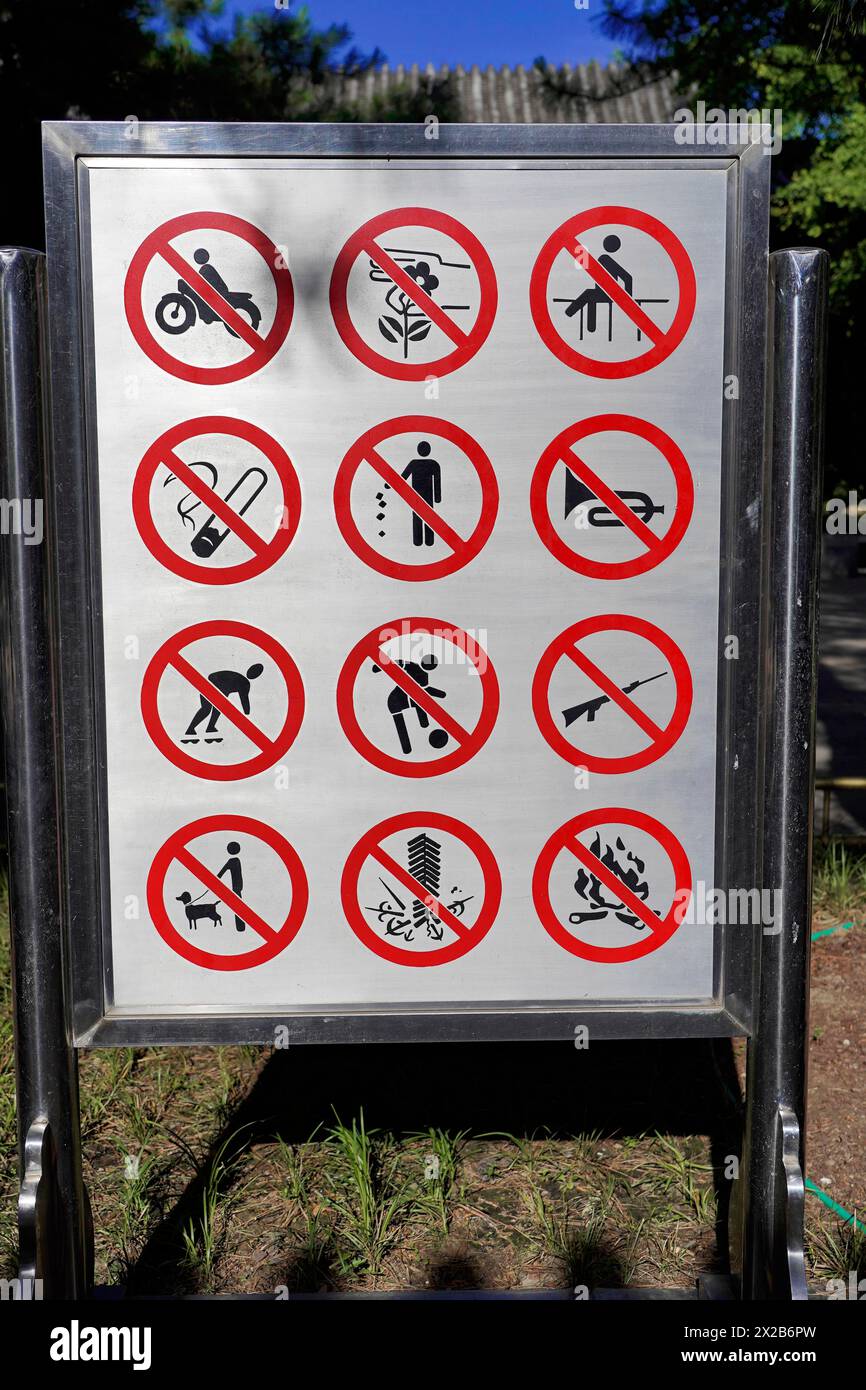 New Summer Palace, Beijing, Beijing, China, Asia, Various prohibition ...