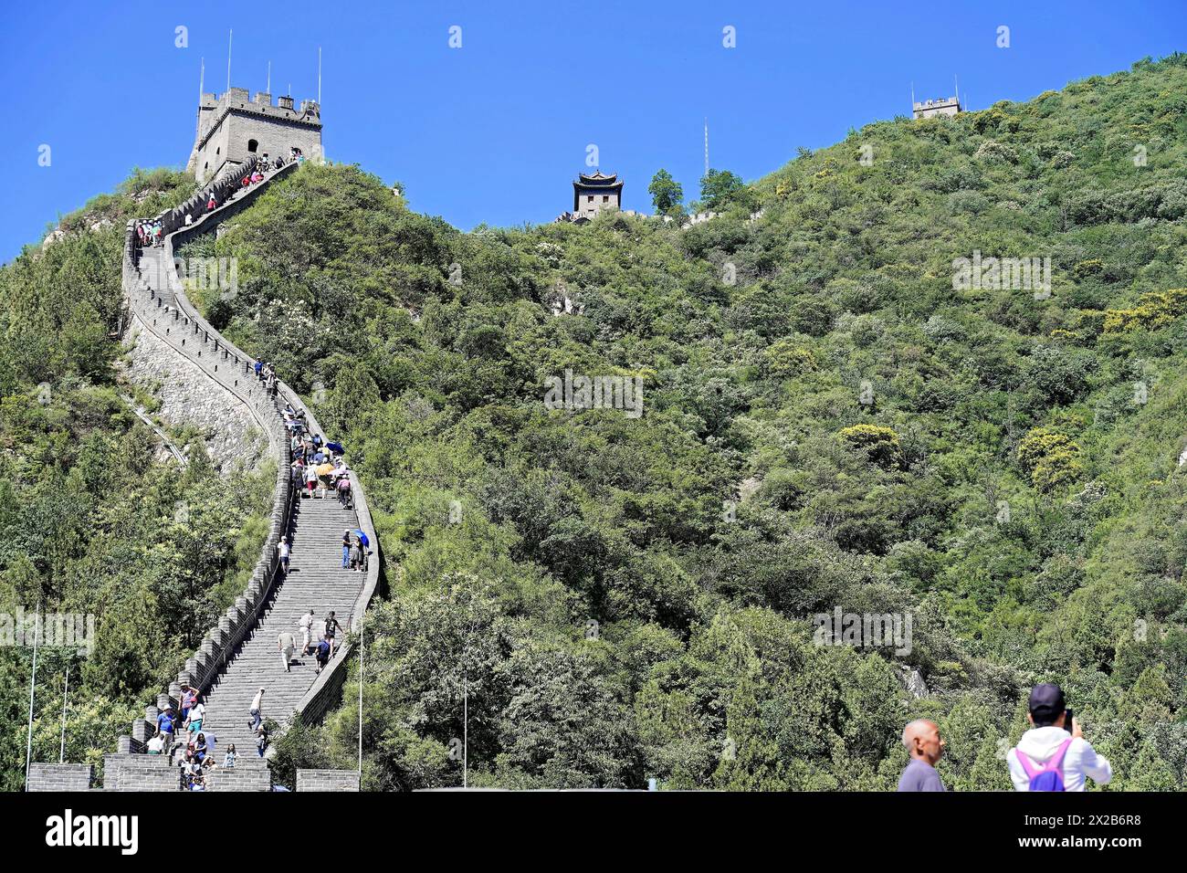 Great Wall of China, near Mutianyu, Beijing, China, Asia, People ...
