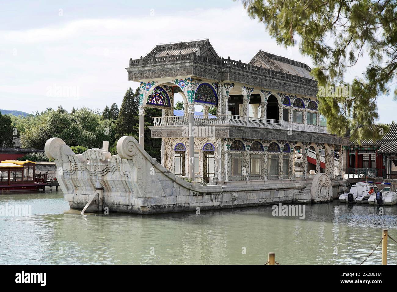 New Summer Palace, Beijing, China, Asia, Marble boat 'Shi Fang ...