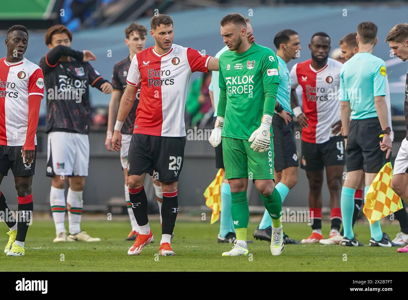 Rotterdam, Netherlands. 21st Apr, 2024. ROTTERDAM, NETHERLANDS - APRIL 21: Santiago Gimenez of ...