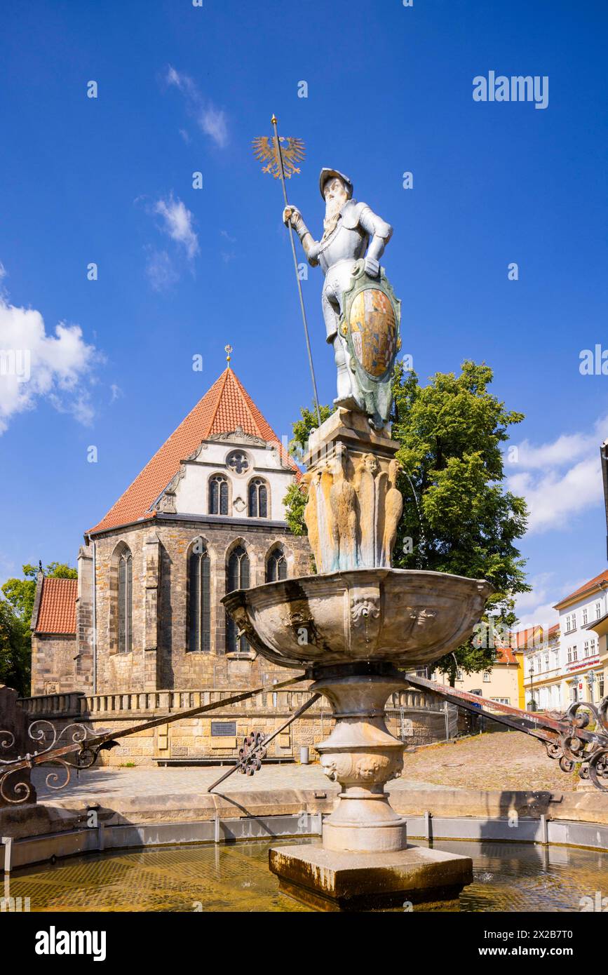 St Boniface's Church also known as Bach Church with hop fountain with ...