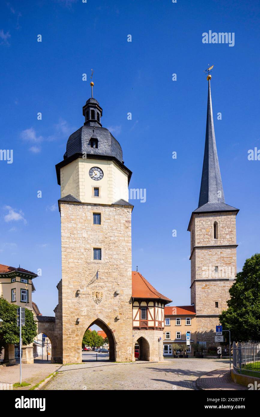 Riedtor and Jacobsturm, Arnstadt, Thuringia, Germany Stock Photo - Alamy