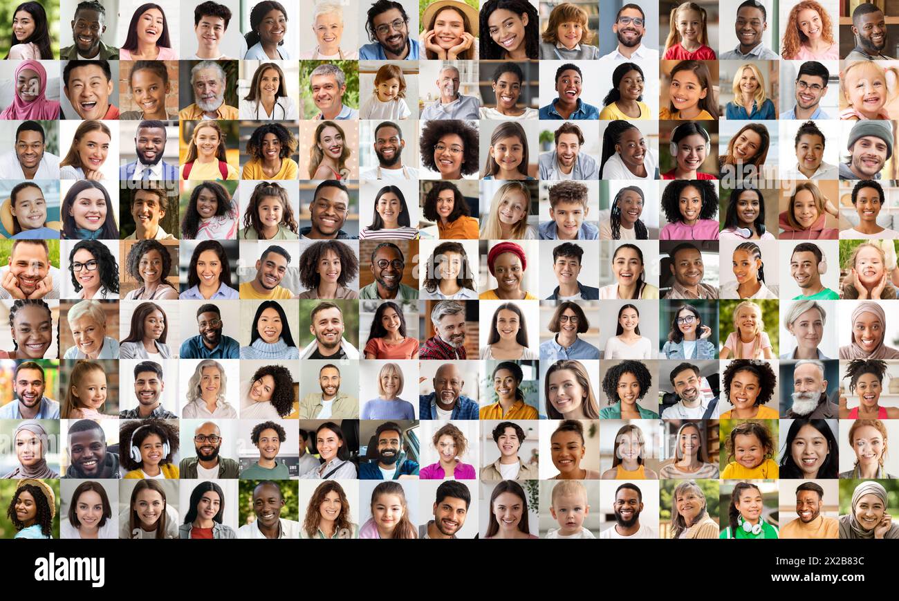 Children faces collage hi-res stock photography and images - Alamy