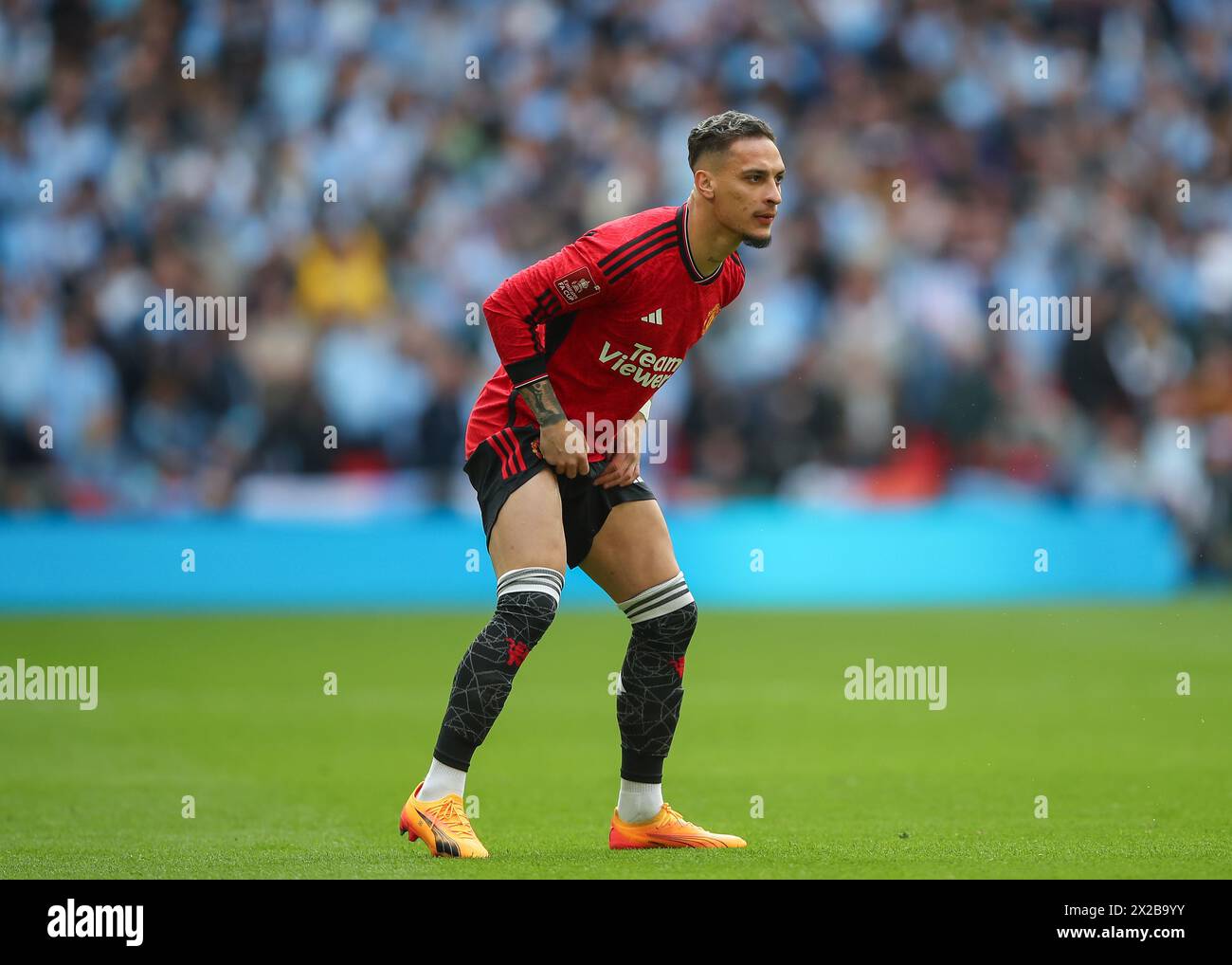 Antony of Manchester United, during the Emirates FA Cup Semi-Final ...