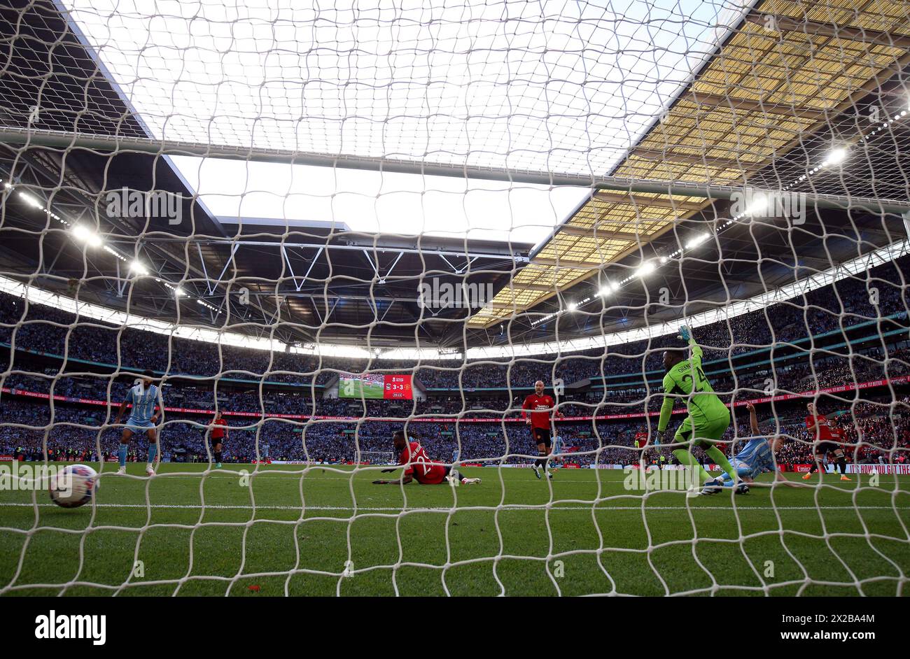 Coventry City's Victor Torp scores their side's fourth goal of the game ...