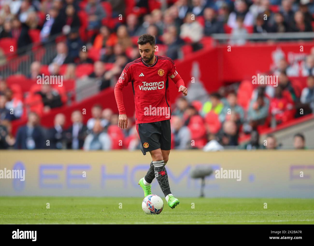 Bruno Fernandes of Manchester United breaks forward, during the ...
