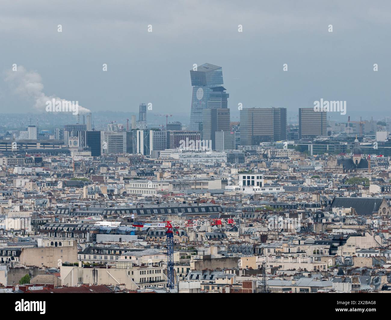 Paris, France, April 19, 2024: Tours Duo towers in the 13th ...