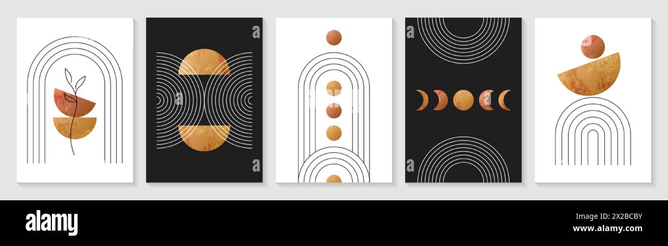 Moon phases arch Stock Vector Images - Alamy