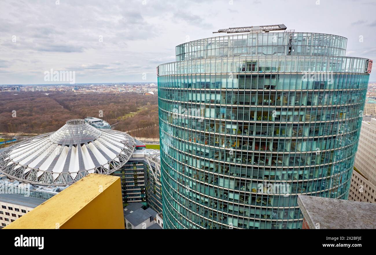 Sony center and bahn tower hi-res stock photography and images - Alamy