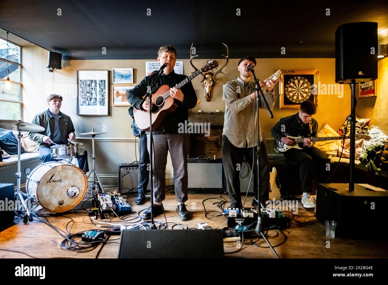 Edinburgh, Scotland. Sat 20 April 2024. Scottish band Waverley ...