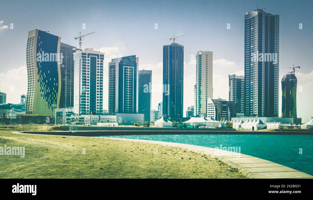 Fantastic building styles in Manama/Bahrain Stock Photo - Alamy
