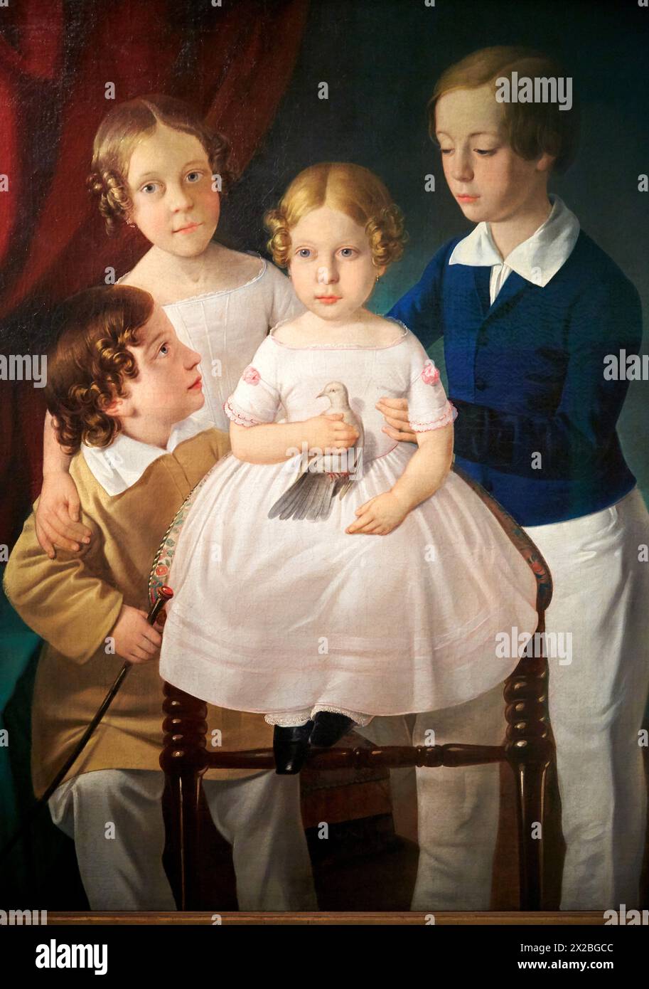 The four children of cabinet manufactures Franz Zlamal in Vienna ...