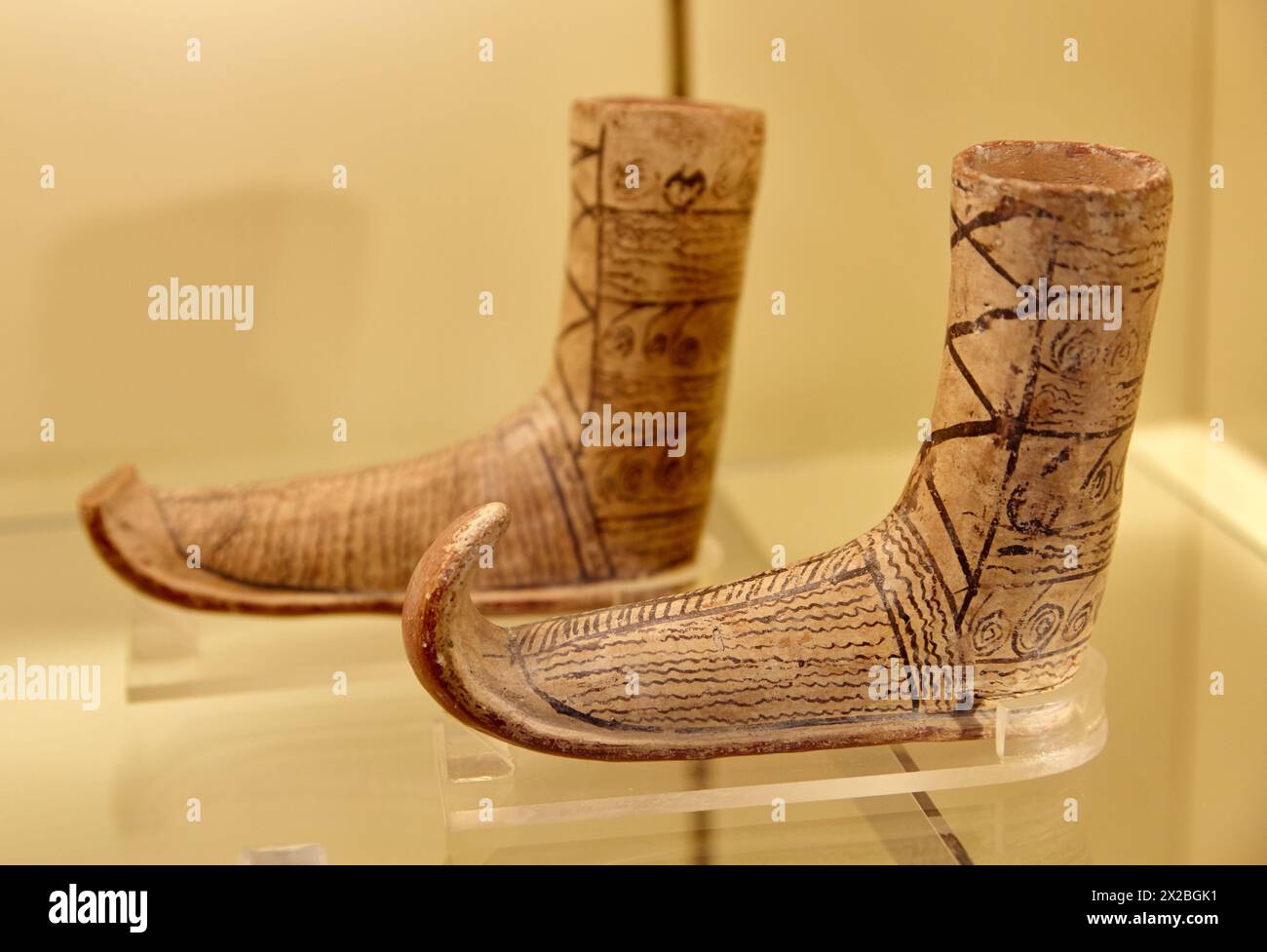 Sandal or boot shaped ritual drinking vessels from Anatolia, ancient ...