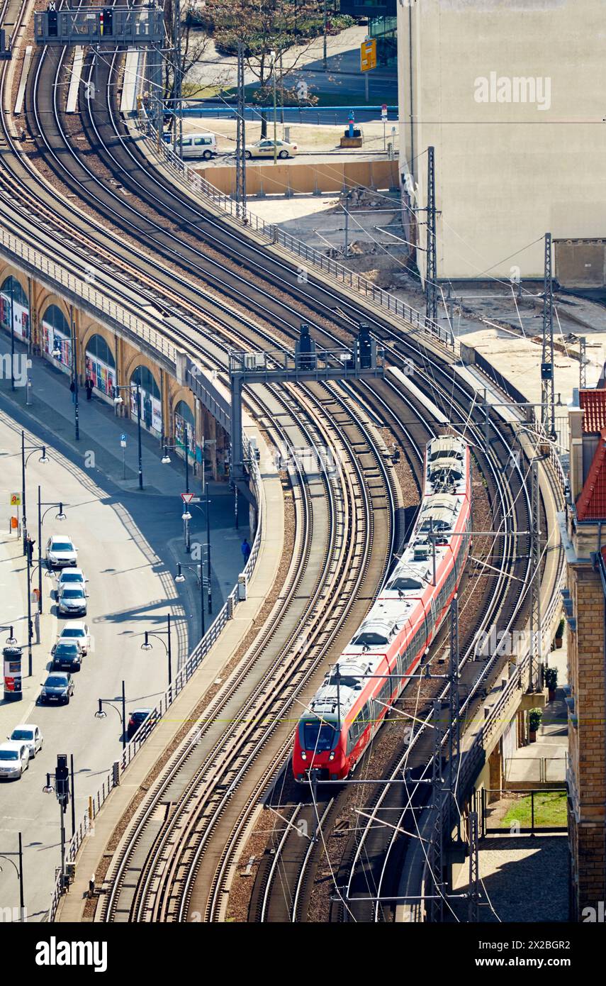 Railroad tracks, railway, Alexanderplatz, Berlin, Germany Stock Photo - Alamy