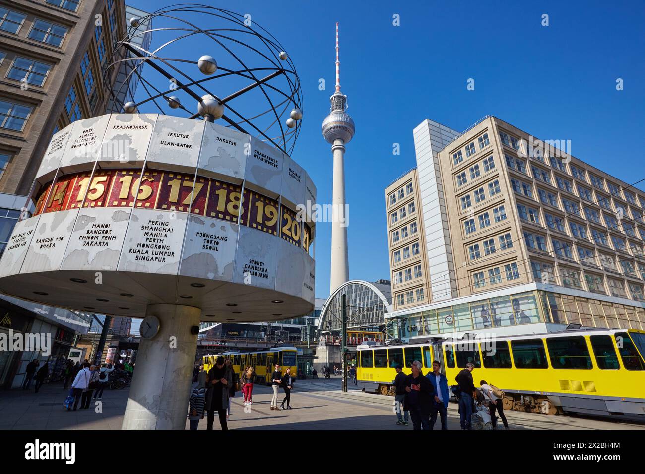 World Time Watch, Television tower, Alexanderplatz, Berlin, Germany Stock Photo - Alamy