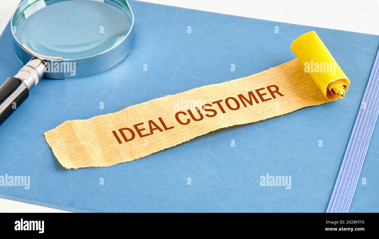 Business ideal customer concept. Copy space. Ideal customer symbol on a ...