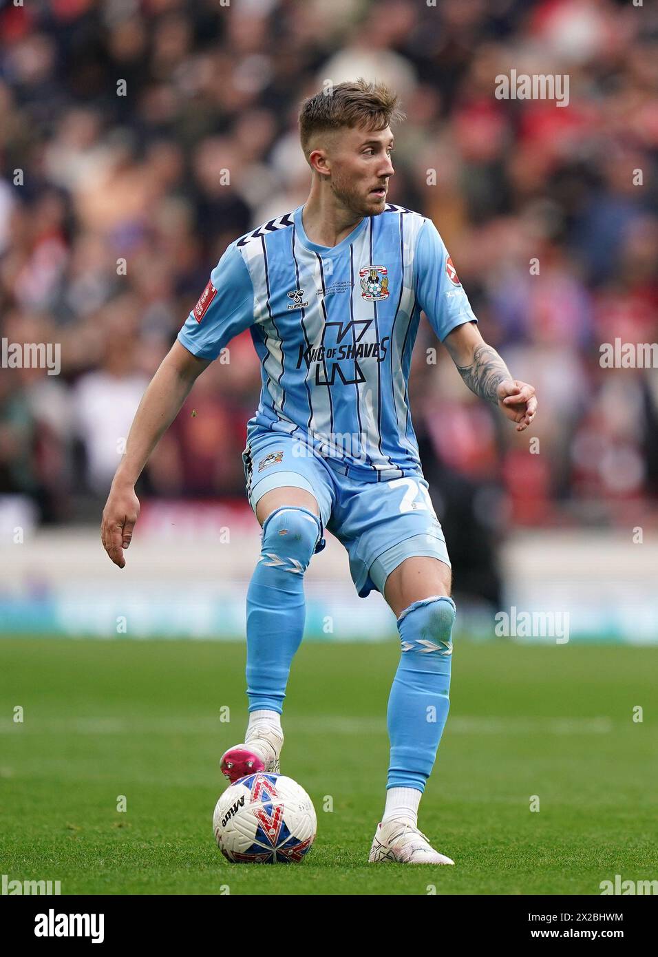 Coventry City's Victor Torp during the Emirates FA Cup semi-final match ...