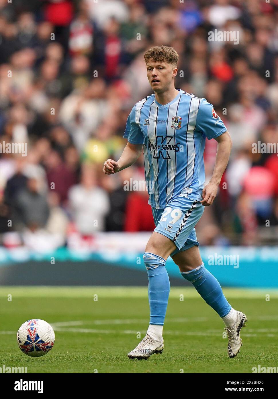 Coventry City's Victor Torp during the Emirates FA Cup semi-final match ...