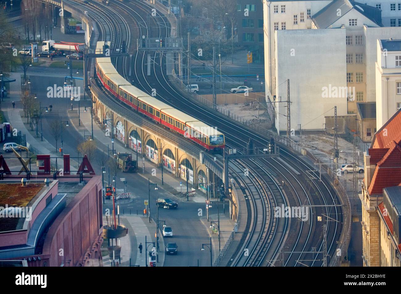 Railroad tracks, railway, Alexanderplatz, Berlin, Germany Stock Photo - Alamy