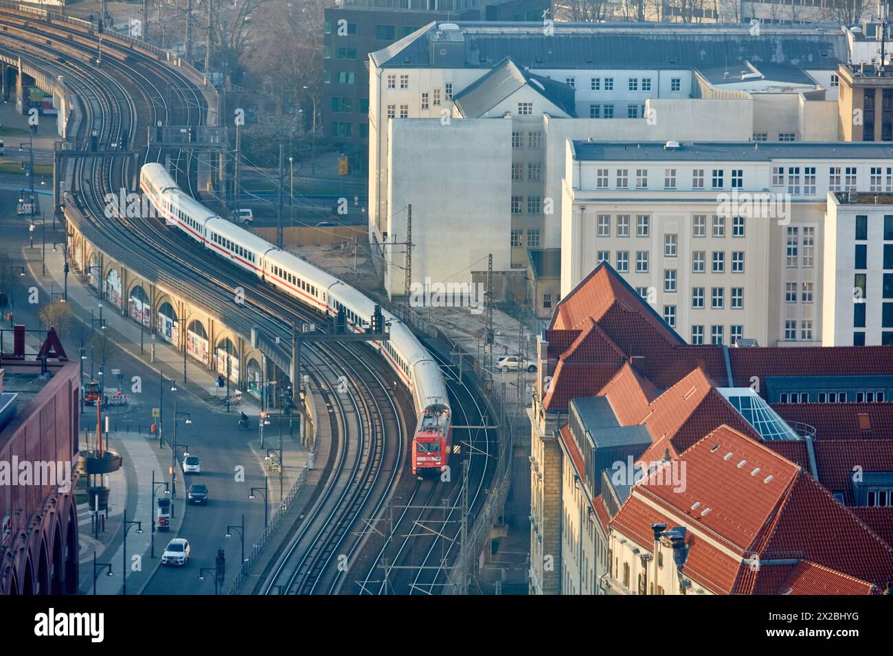 Railroad tracks, railway, Alexanderplatz, Berlin, Germany Stock Photo - Alamy