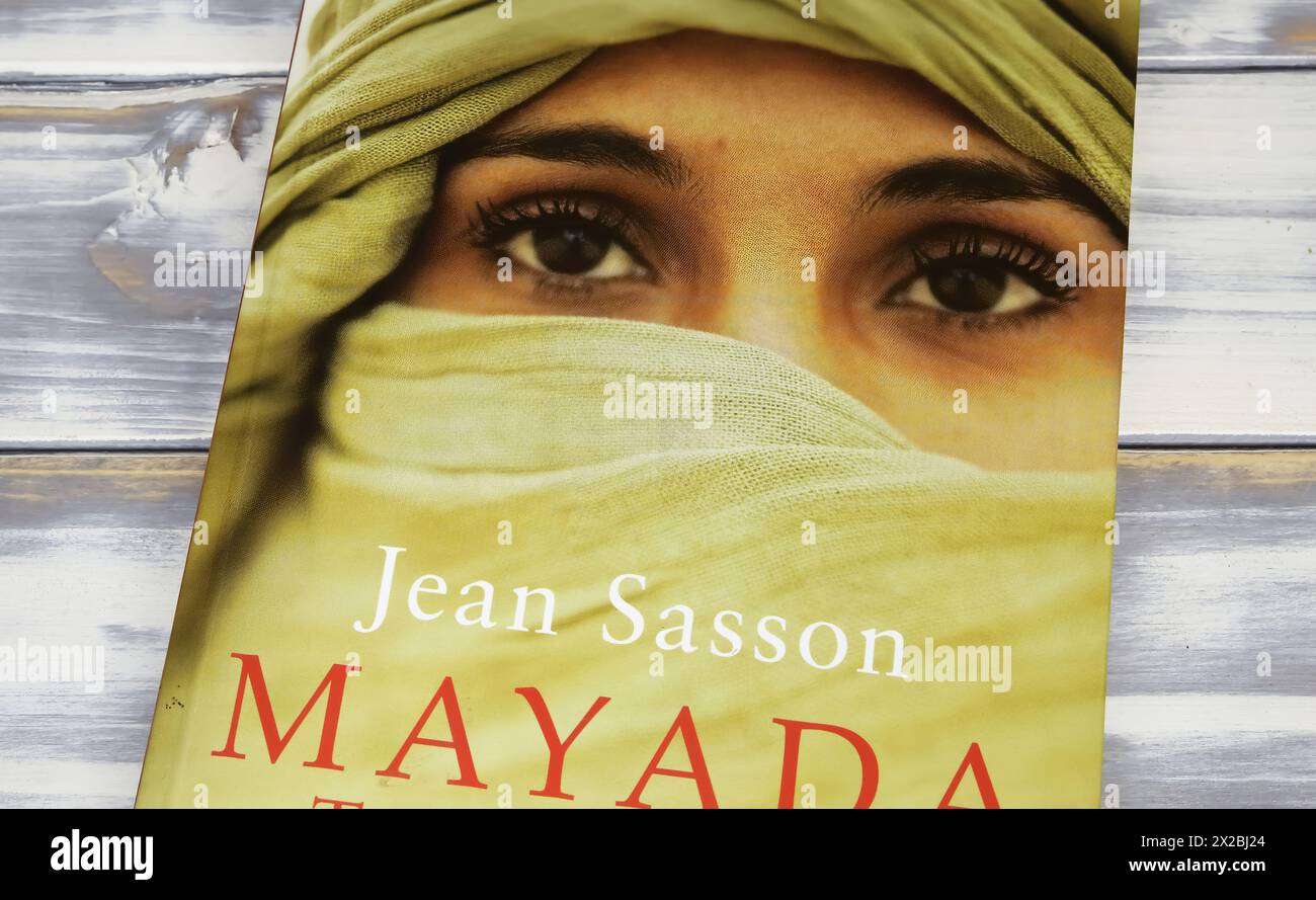Viersen, Germany - April 9. 2024: Jean Sasson Mayada book cover ...