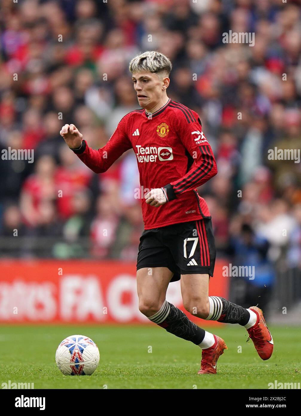 Garnacho manchester united 2024 fa cup hi-res stock photography and ...