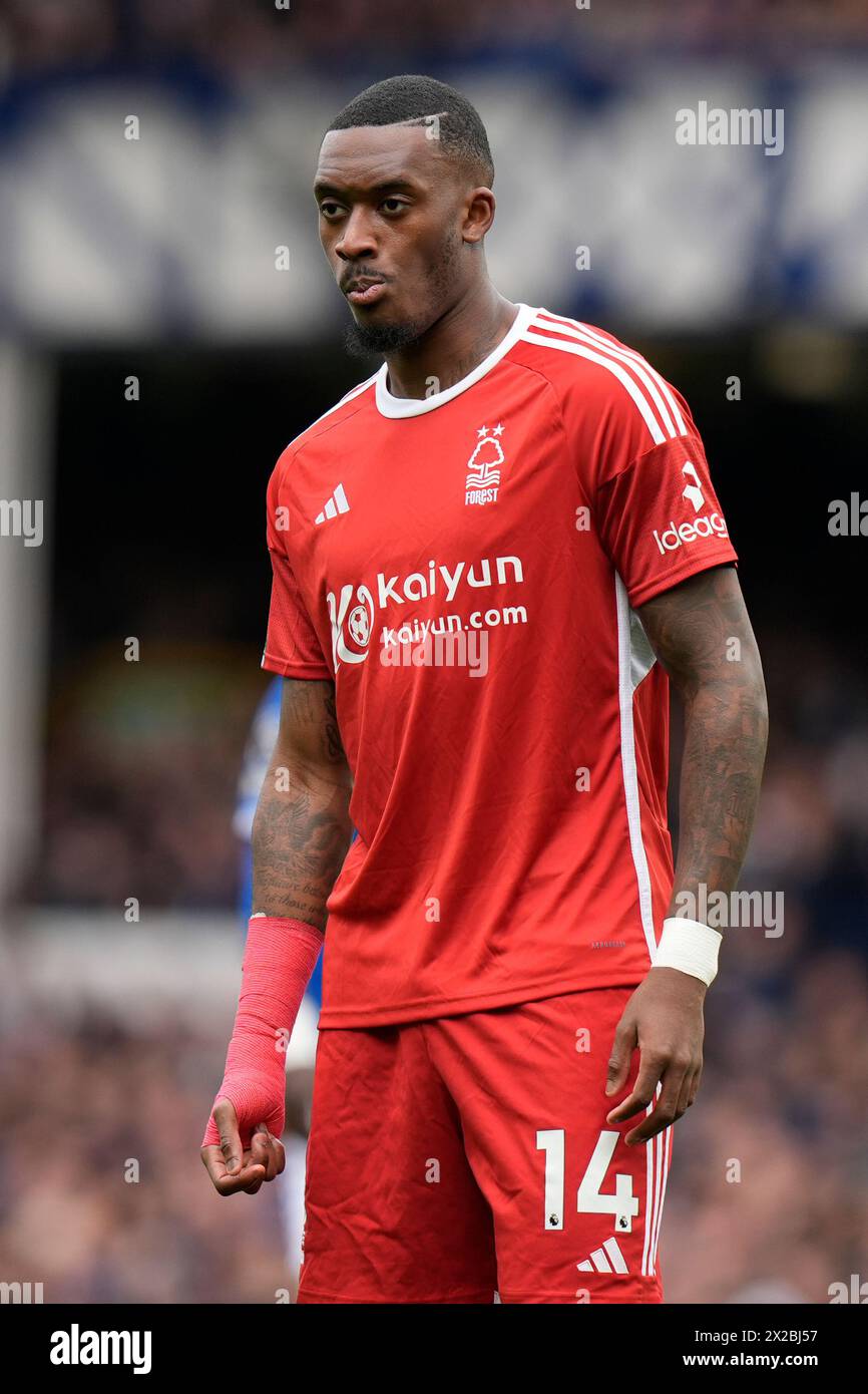 Callum Hudson-Odoi of Nottingham Forest during the Premier League match ...