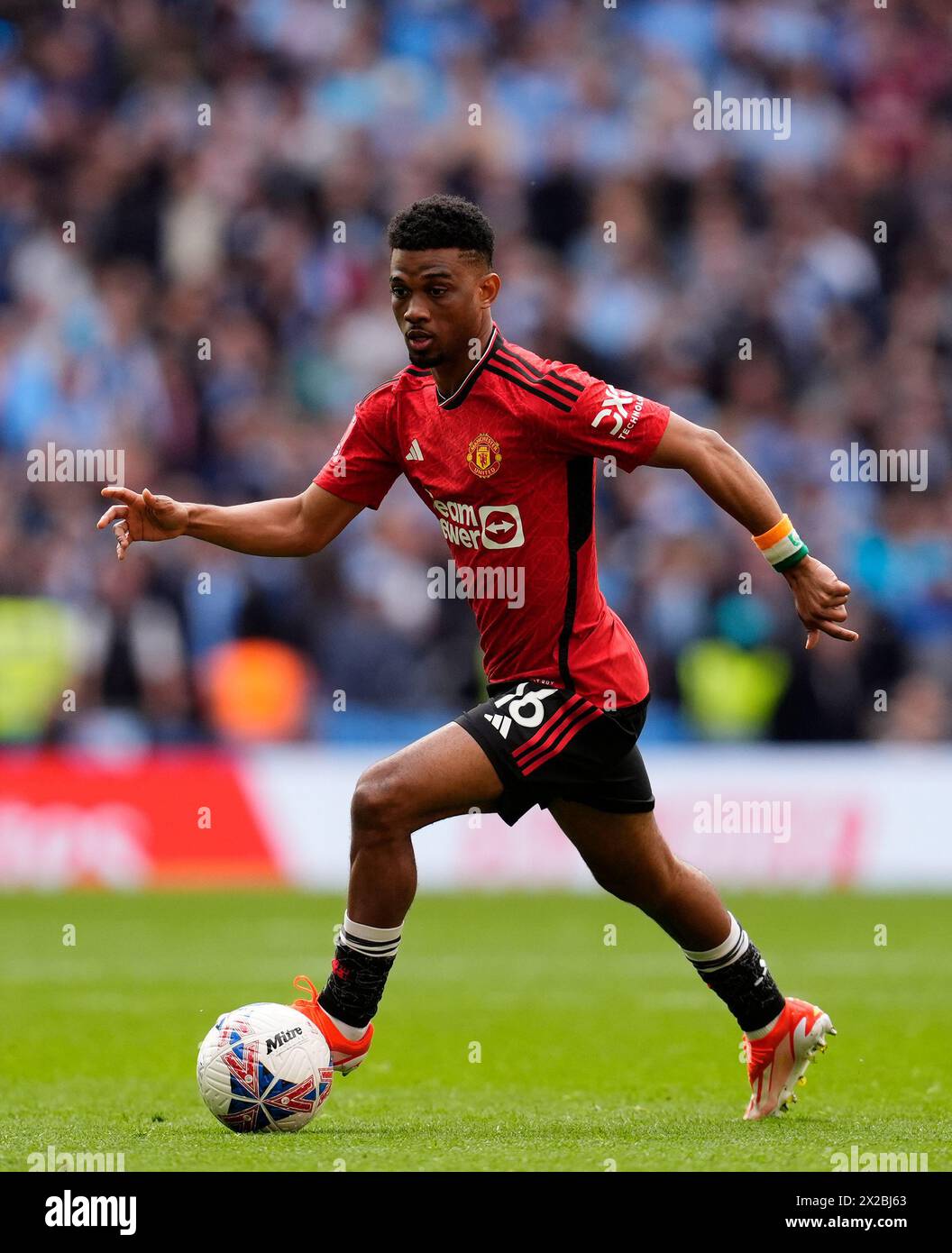 Manchester United's Amad Diallo during the Emirates FA Cup semi-final ...