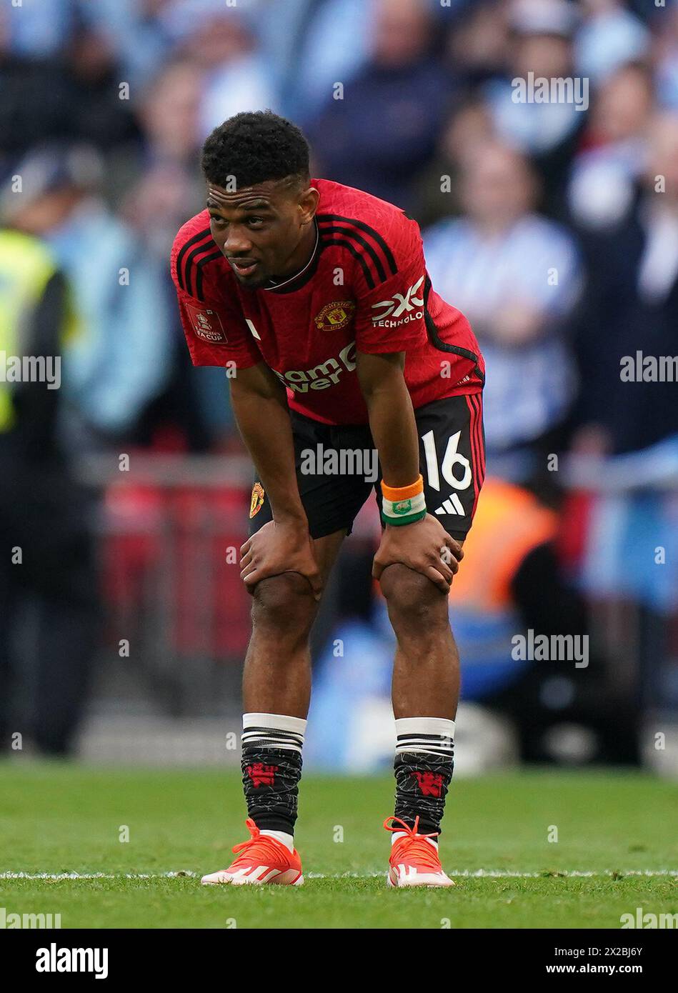 Manchester United's Amad Diallo during the Emirates FA Cup semi-final ...