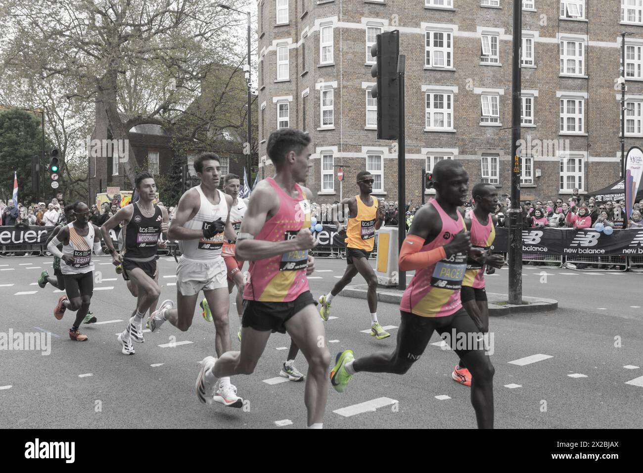 London, UK. 21st April 2024 , London Britain, London Marathon 2024 ...
