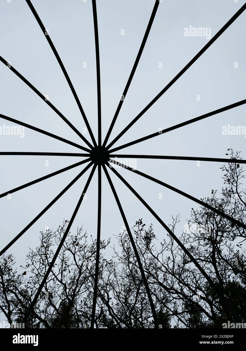 Sturdy large rose lattice in a castle park Stock Photo - Alamy