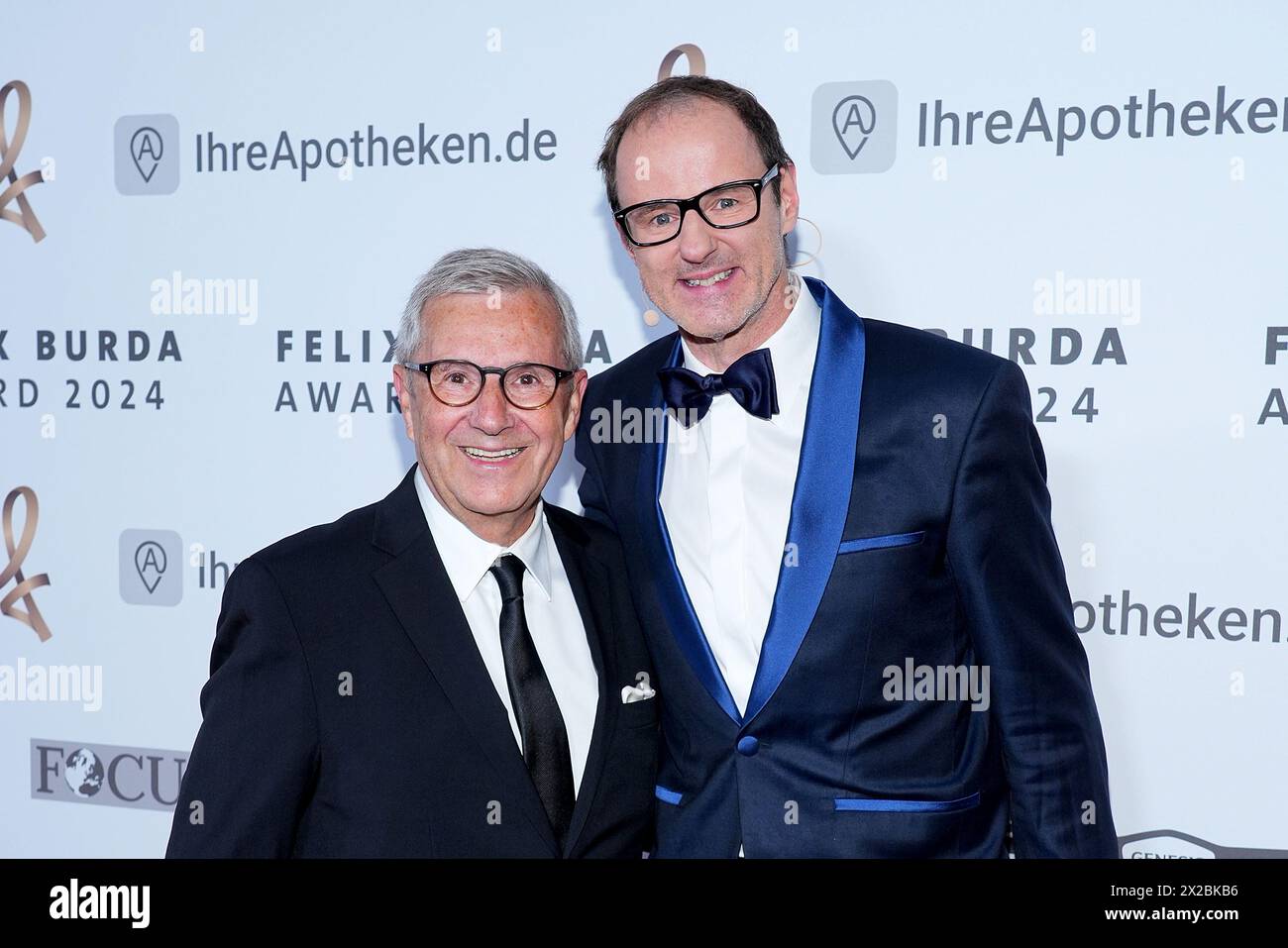 Jan Hofer und Vince Ebert beim Felix Burda Award am 21.04.2024 in ...