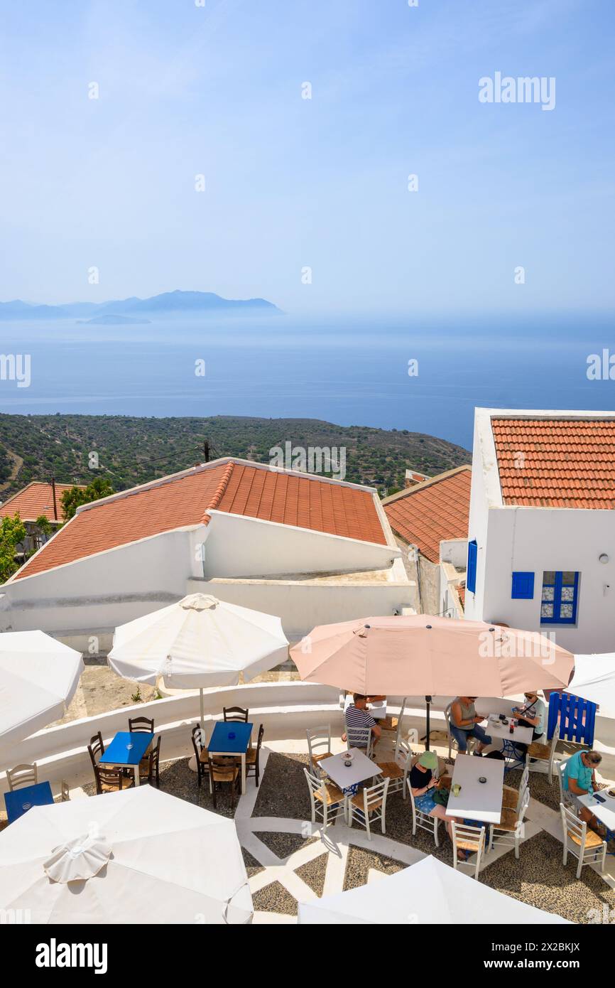 Nisyros, Greece - May 10, 2023: The mountain village of Nikia ...