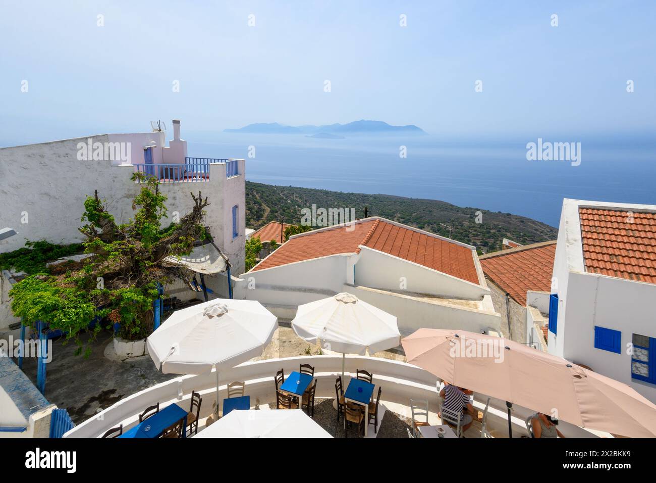Nisyros, Greece - May 10, 2023: The mountain village of Nikia ...