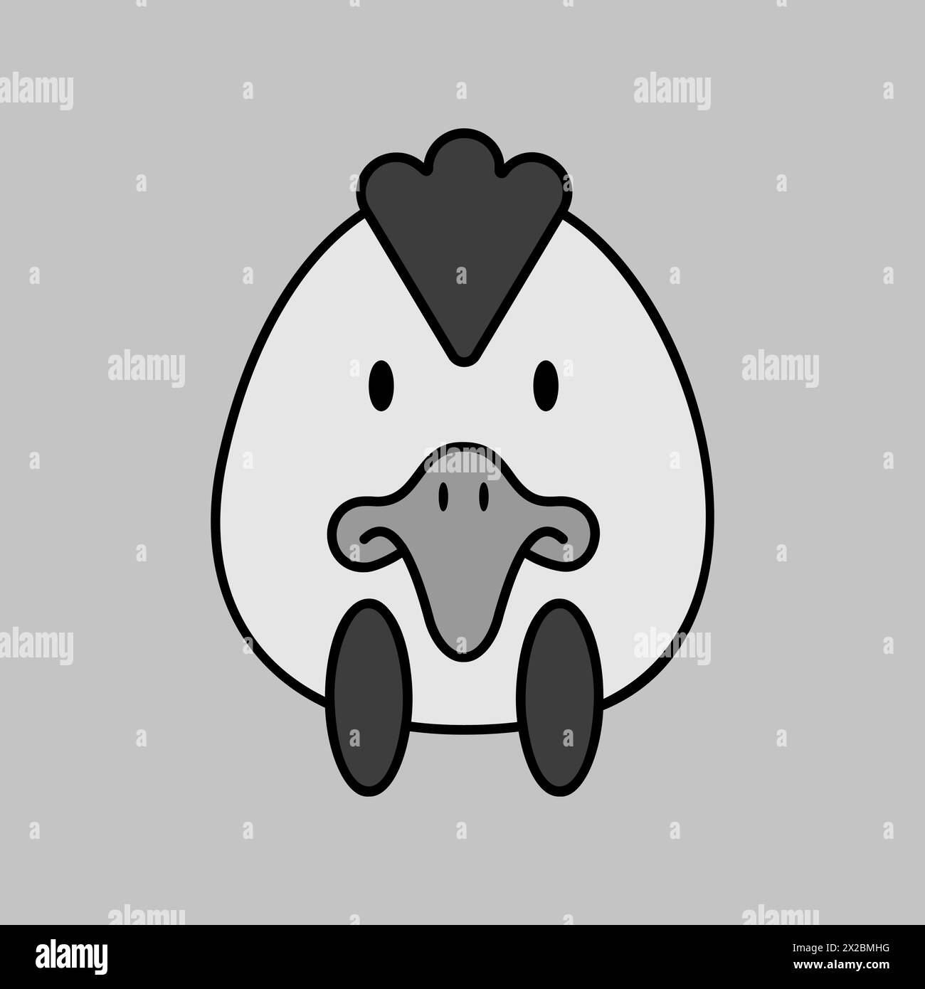 Chicken grayscale icon. Animal head vector illustration. Agriculture ...