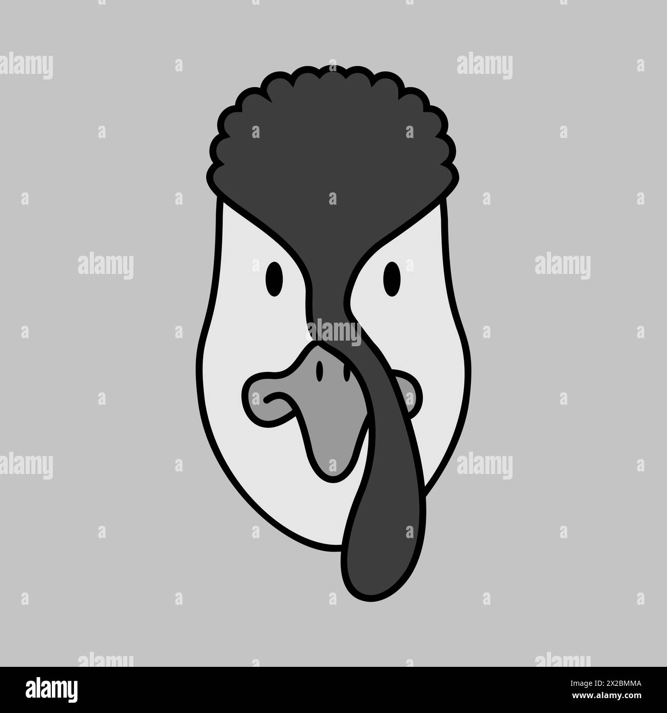 Turkey grayscale icon. Farm animal vector illustration. Agriculture ...