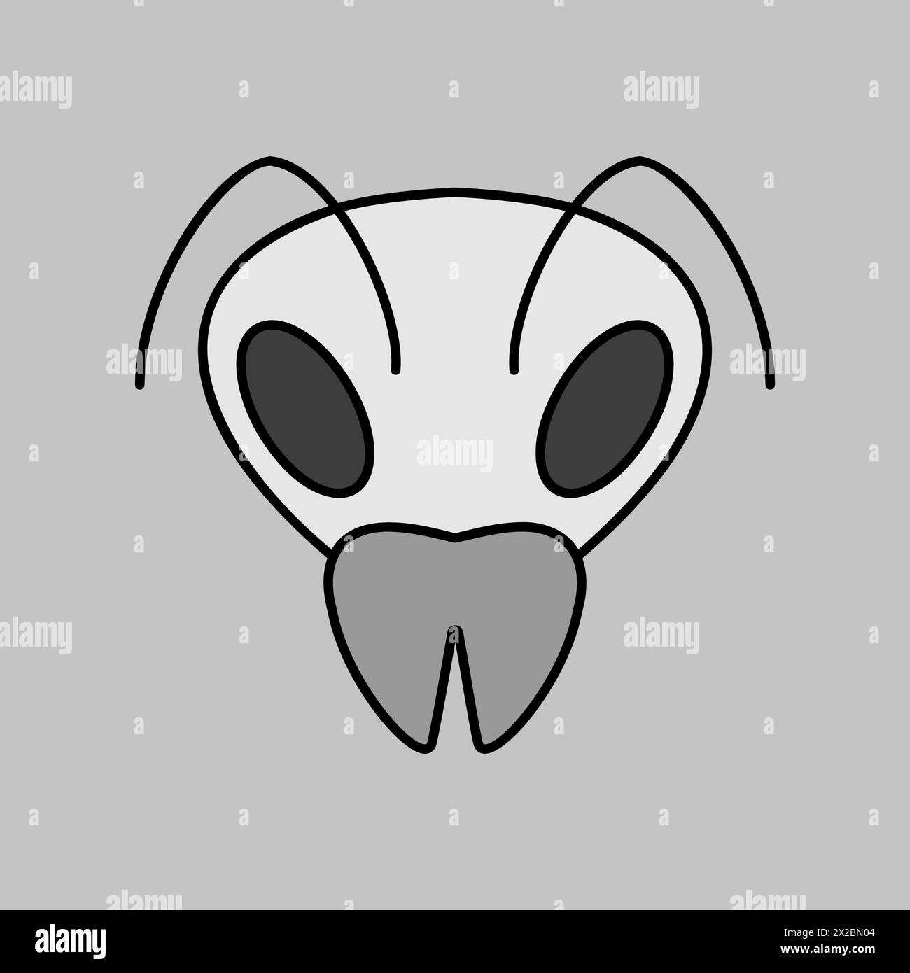Bee grayscale icon. Animal head vector symbol. Agriculture sign. Graph ...