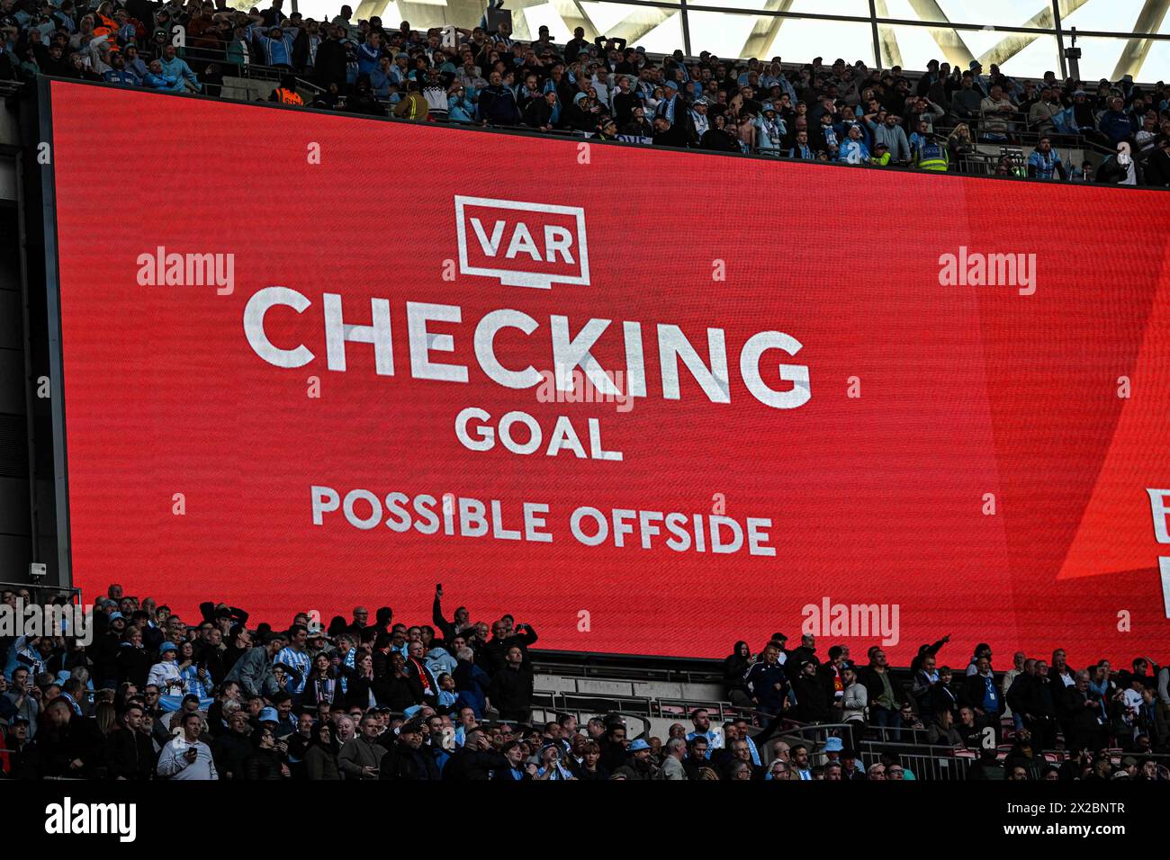 Wembley Stadium, London, UK. 21st Apr, 2024. FA Cup Semi Final Football ...