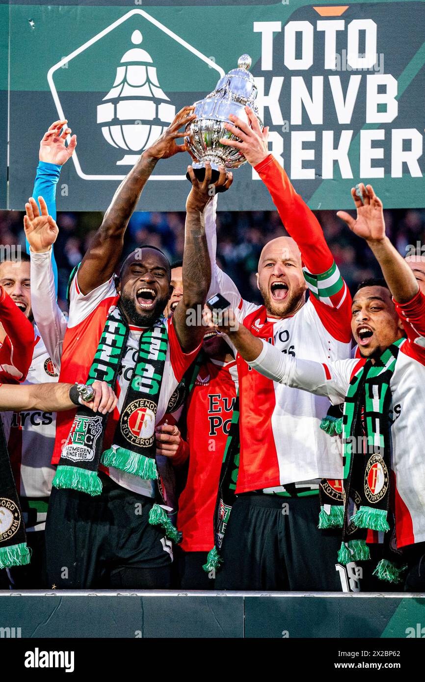 Rotterdam, Netherlands. 21st Apr, 2024. ROTTERDAM, Stadium de Kuip, 21 ...