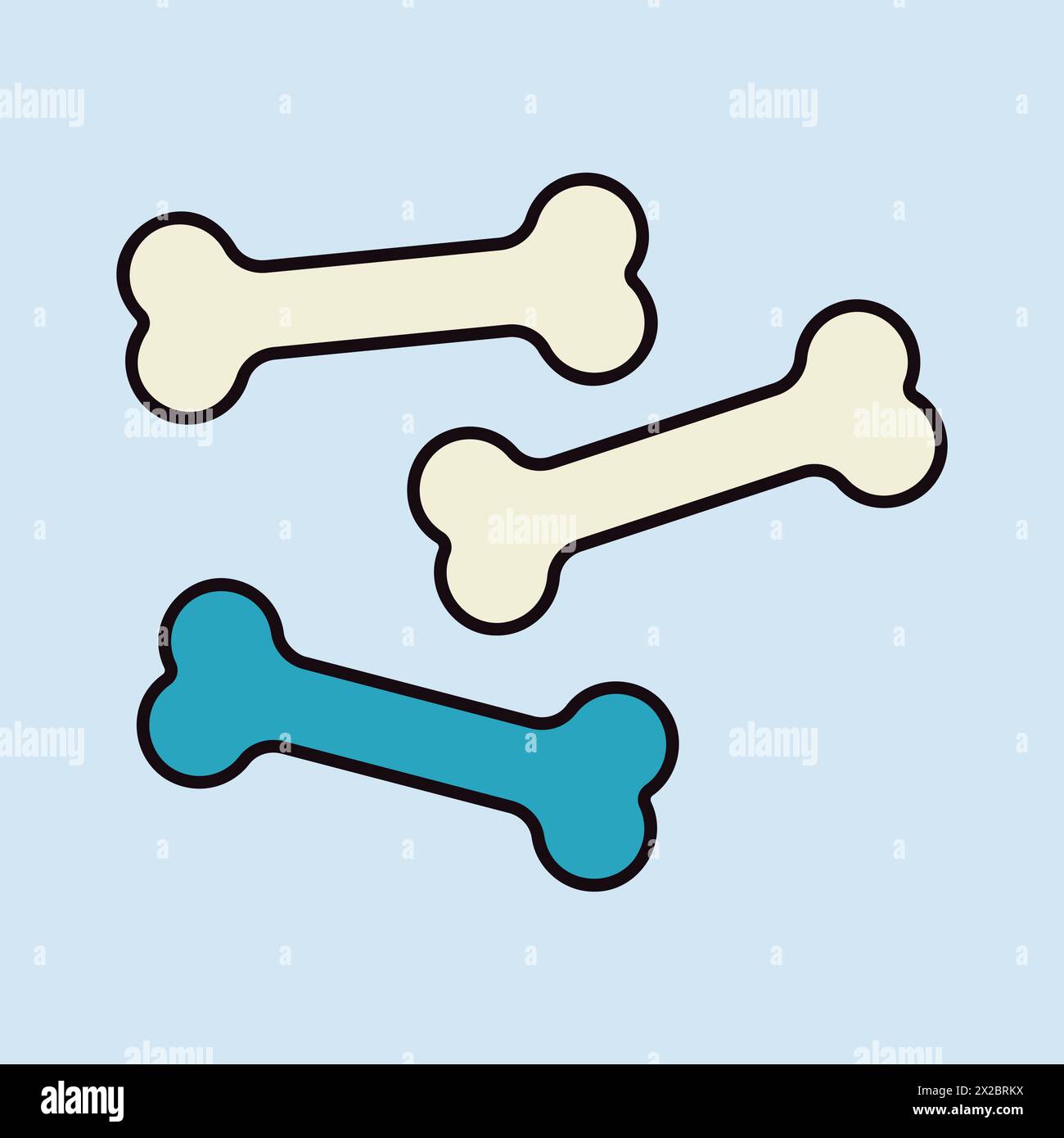 Dog bone vector isolated icon. Pet animal sign. Graph symbol for pet ...