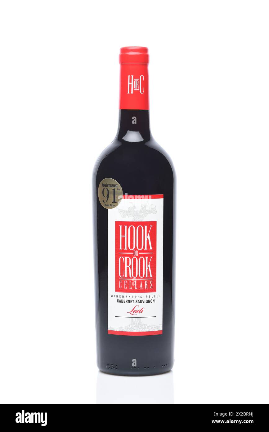 IRVINE, CALIFORNIA - 20 APR 2024: A bottle of Hook or Crook Cellars ...