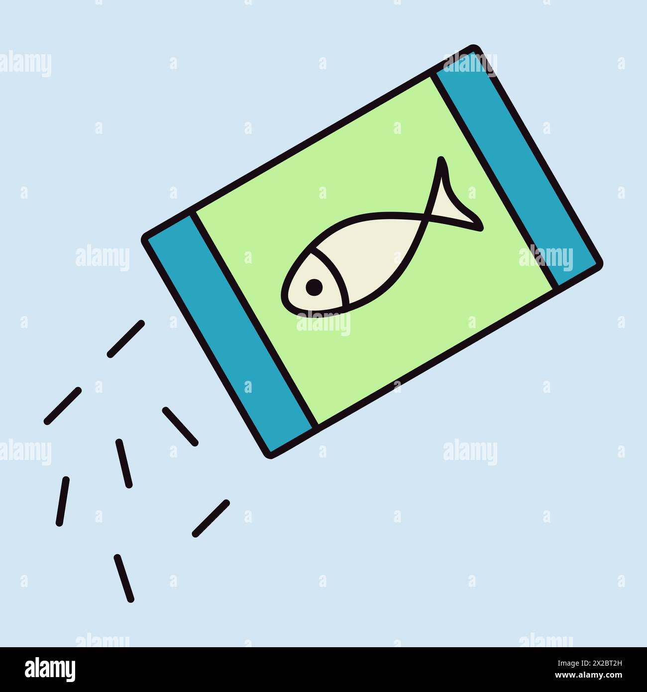 Pet fish feed vector isolated icon. Pet animal sign. Graph symbol for ...