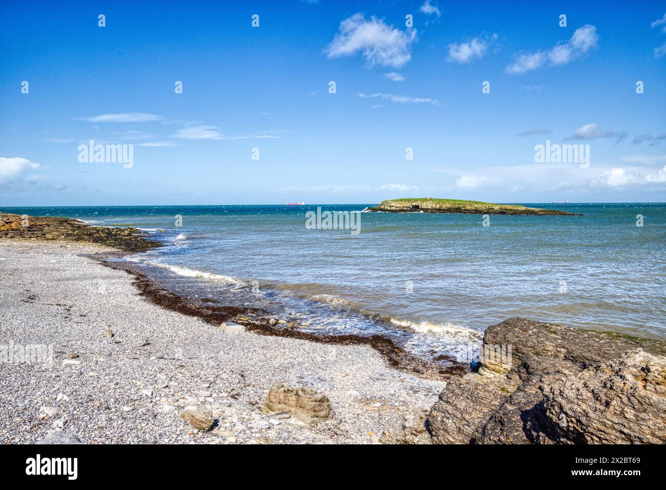 Fisherman's Cottages Beach, Moelfre, Anglesey, North Wales Stock Photo ...