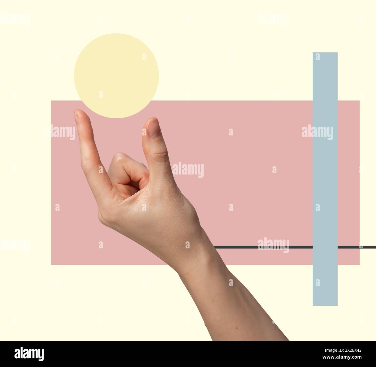 Female hand showing abstract gesture, isolated on white background ...