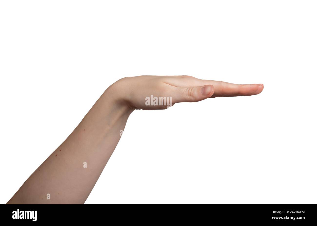 Hand gesture measurement. Lift arm to show height, size limitation ...