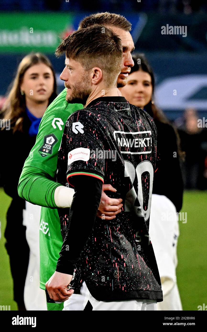 ROTTERDAM - Jasper Cillessen and Lasse Schone after the lost TOTO KNVB ...