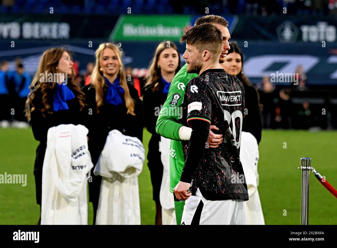 ROTTERDAM - Jasper Cillessen and Lasse Schone after the lost TOTO KNVB ...