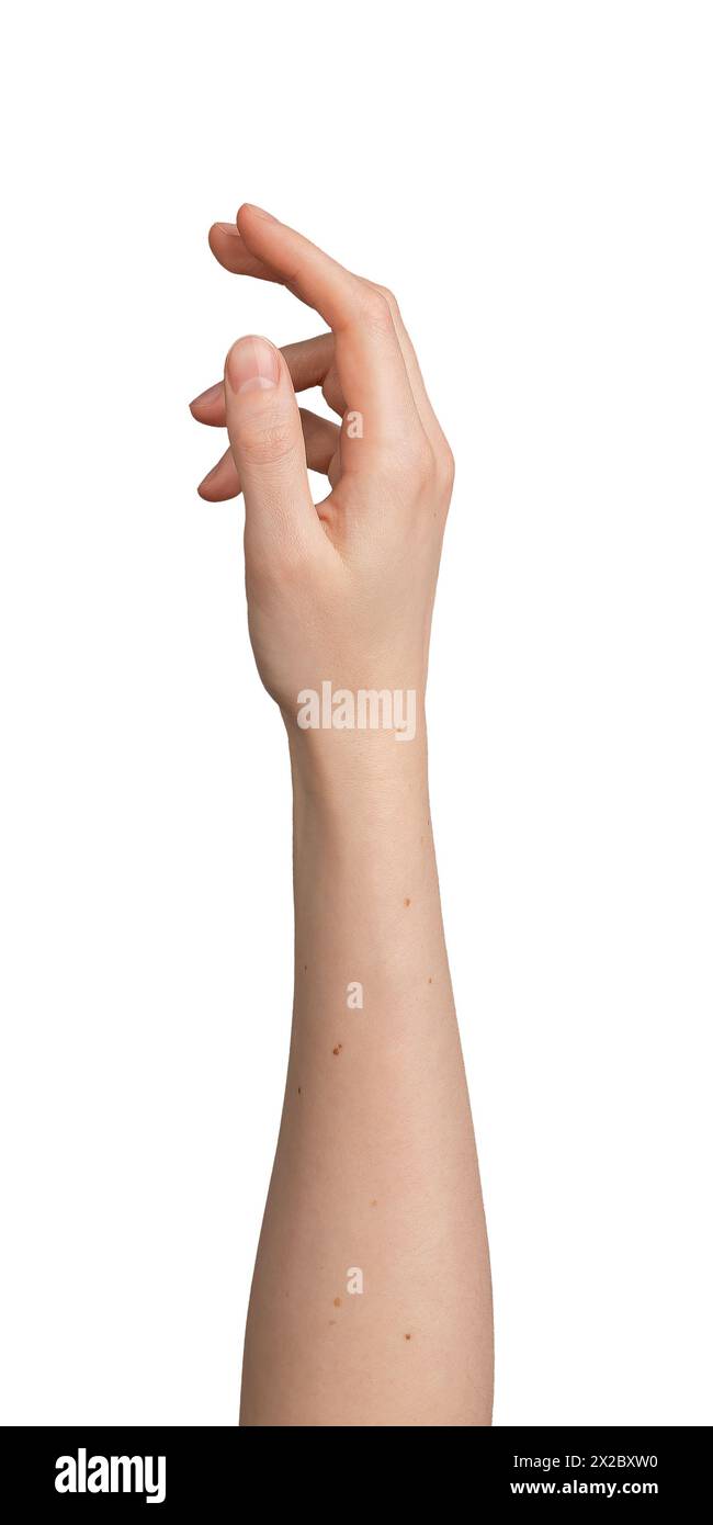 showing empty hand gesture. Symbolic communication concept with clear ...