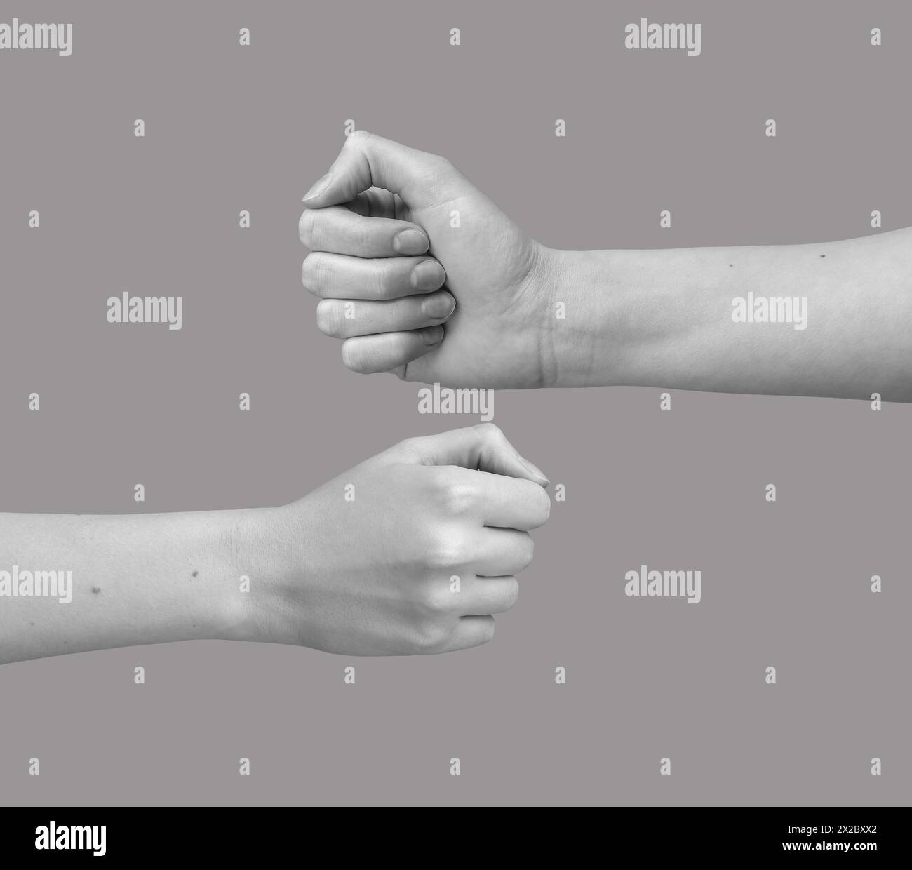 Two hands in fist bump gesture, bro greeting symbolizing team power ...